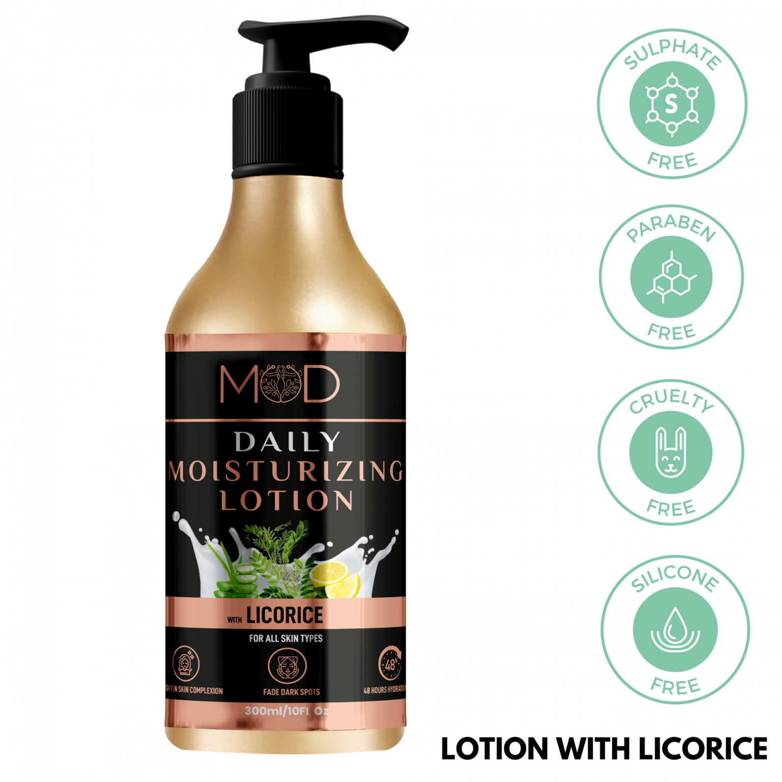 MOD Daily Moisturizing Body Lotion with Licorice Deeply Hydrating and ...